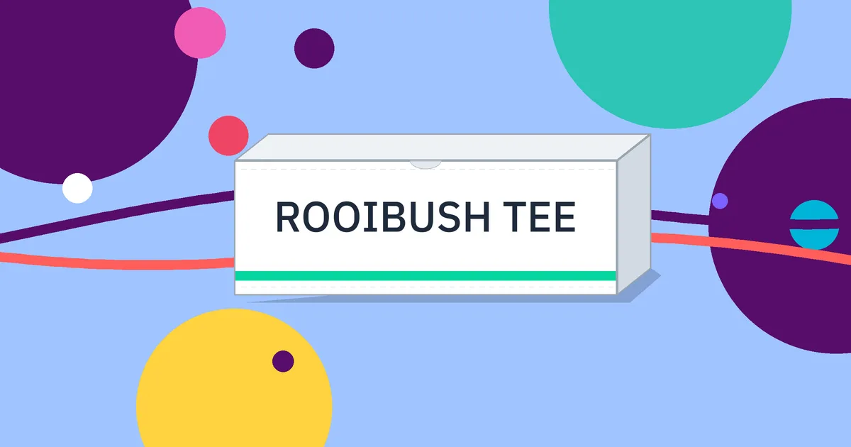 Symbolbild: Packung mit der Aufschrift ROOIBUSH TEE (PZN 00106164) – Verfügbarkeit und Bezug in Apotheken in Frankfurt am Main