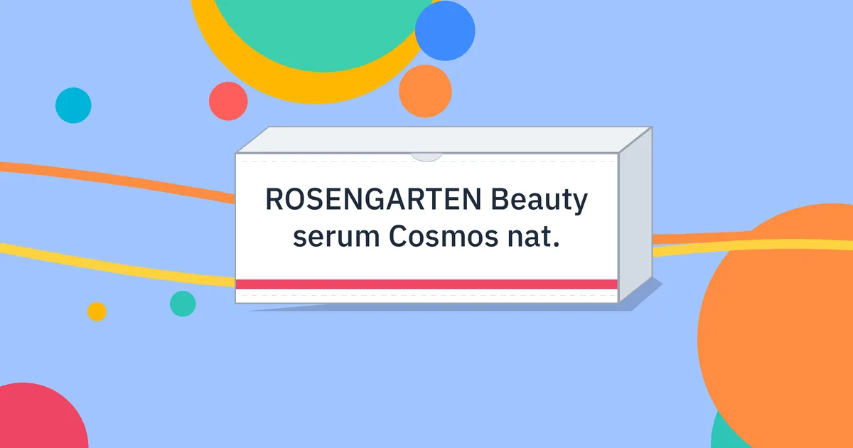 Symbolbild: Packung mit der Aufschrift ROSENGARTEN Beauty serum Cosmos nat. (PZN 19943514) – Verfügbarkeit und Bezug in Apotheken in Frankfurt am Main