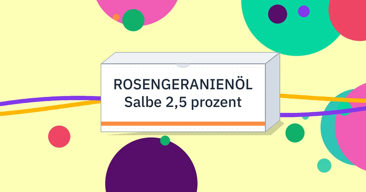 Symbolbild: Packung mit der Aufschrift ROSENGERANIENÖL Salbe 2,5 prozent (PZN 19418127) – Verfügbarkeit und Bezug in Apotheken in Frankfurt am Main