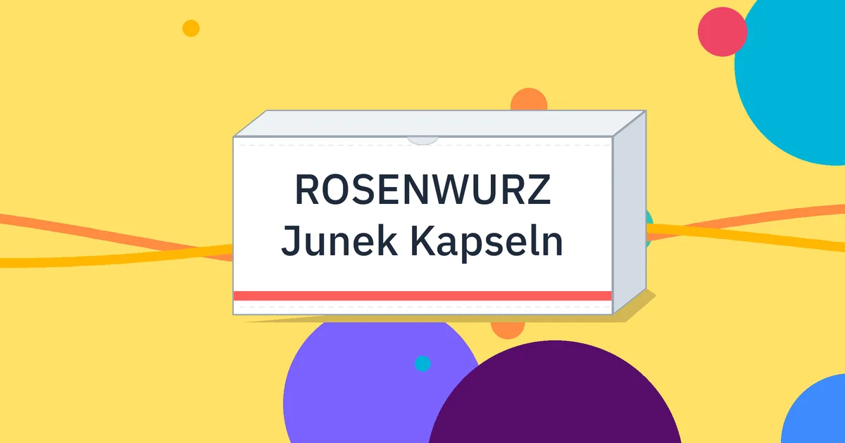 Symbolbild: Packung mit der Aufschrift ROSENWURZ Junek Kapseln (PZN 10051719) – Verfügbarkeit und Bezug in Apotheken in Frankfurt am Main