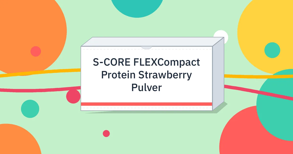 Symbolbild: Packung mit der Aufschrift S-CORE FLEXCompact Protein Strawberry Pulver (PZN 18097187) – Verfügbarkeit und Bezug in Apotheken in Frankfurt am Main