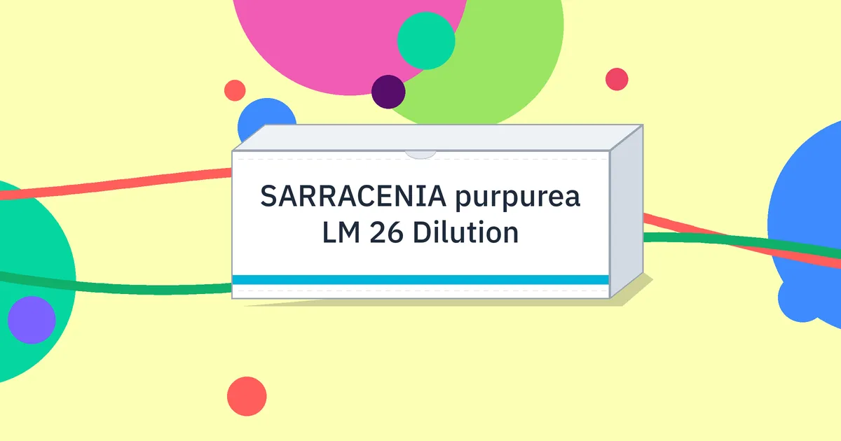 Symbolbild: Packung mit der Aufschrift SARRACENIA purpurea LM 26 Dilution (PZN 13182801) – Verfügbarkeit und Bezug in Apotheken in Frankfurt am Main