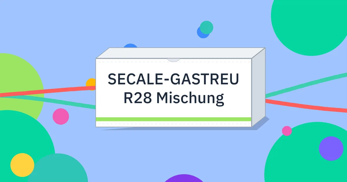 Symbolbild: Packung mit der Aufschrift SECALE-GASTREU R28 Mischung (PZN 01372910) – Verfügbarkeit und Bezug in Apotheken in Frankfurt am Main