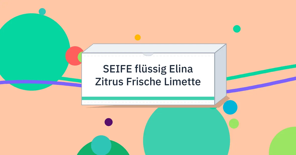 Symbolbild: Packung mit der Aufschrift SEIFE flüssig Elina Zitrus Frische Limette (PZN 18394749) – Verfügbarkeit und Bezug in Apotheken in Frankfurt am Main