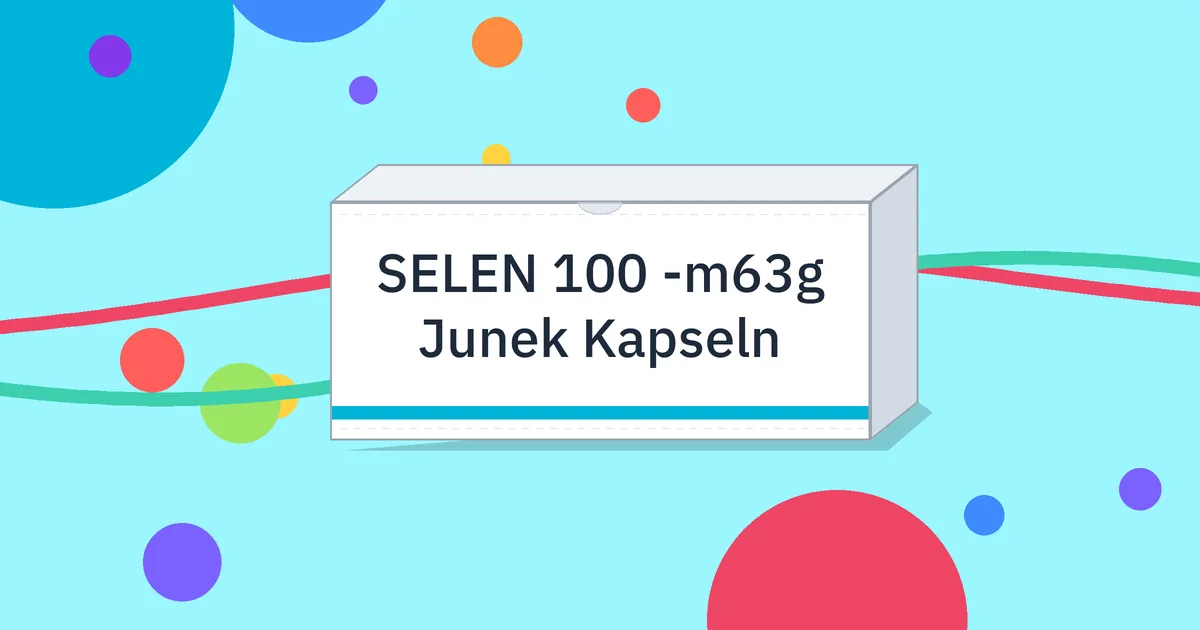 Symbolbild: Packung mit der Aufschrift SELEN 100 -m63g Junek Kapseln (PZN 01099756) – Verfügbarkeit und Bezug in Apotheken in Frankfurt am Main