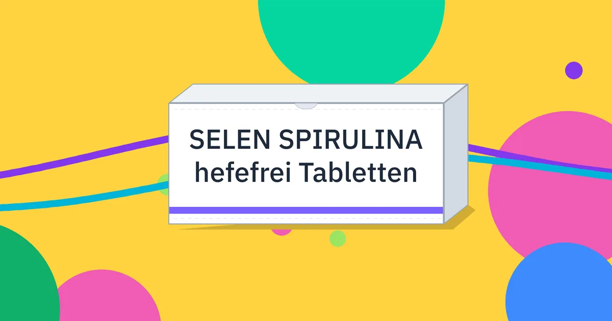 Symbolbild: Packung mit der Aufschrift SELEN SPIRULINA hefefrei Tabletten (PZN 00693724) – Verfügbarkeit und Bezug in Apotheken in Frankfurt am Main
