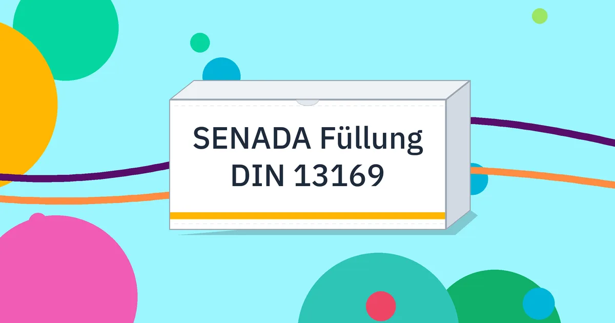 Symbolbild: Packung mit der Aufschrift SENADA Füllung DIN 13169 (PZN 04637929) – Verfügbarkeit und Bezug in Apotheken in Frankfurt am Main