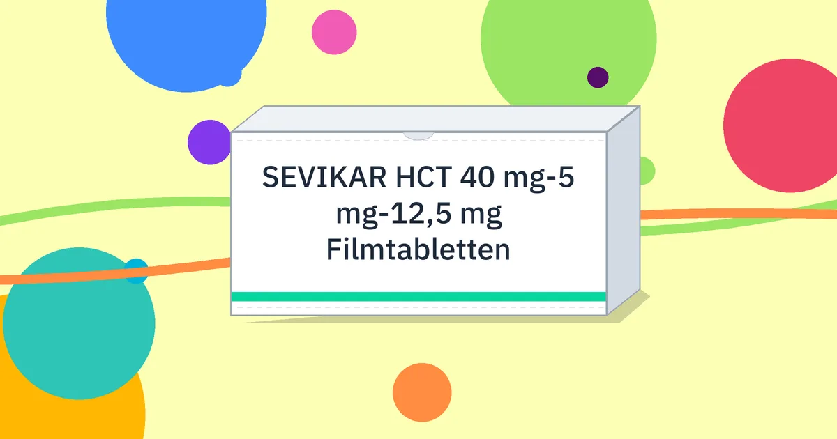 Symbolbild: Packung mit der Aufschrift SEVIKAR HCT 40 mg-5 mg-12,5 mg Filmtabletten (PZN 10934270) – Verfügbarkeit und Bezug in Apotheken in Frankfurt am Main