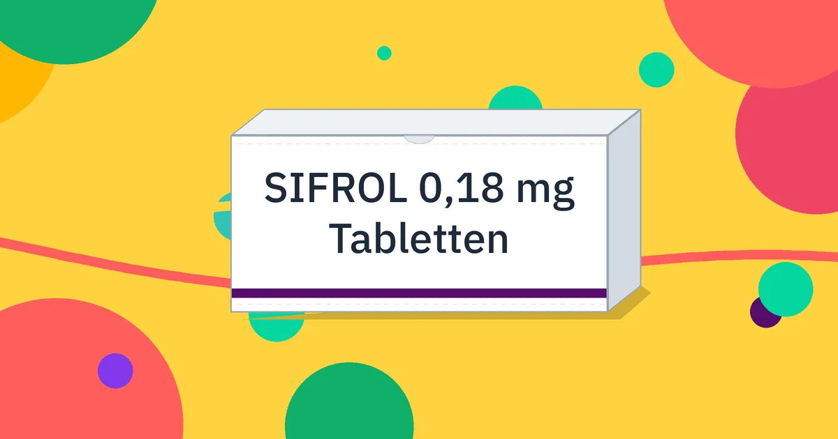 Symbolbild: Packung mit der Aufschrift SIFROL 0,18 mg Tabletten (PZN 15996703) – Verfügbarkeit und Bezug in Apotheken in Frankfurt am Main