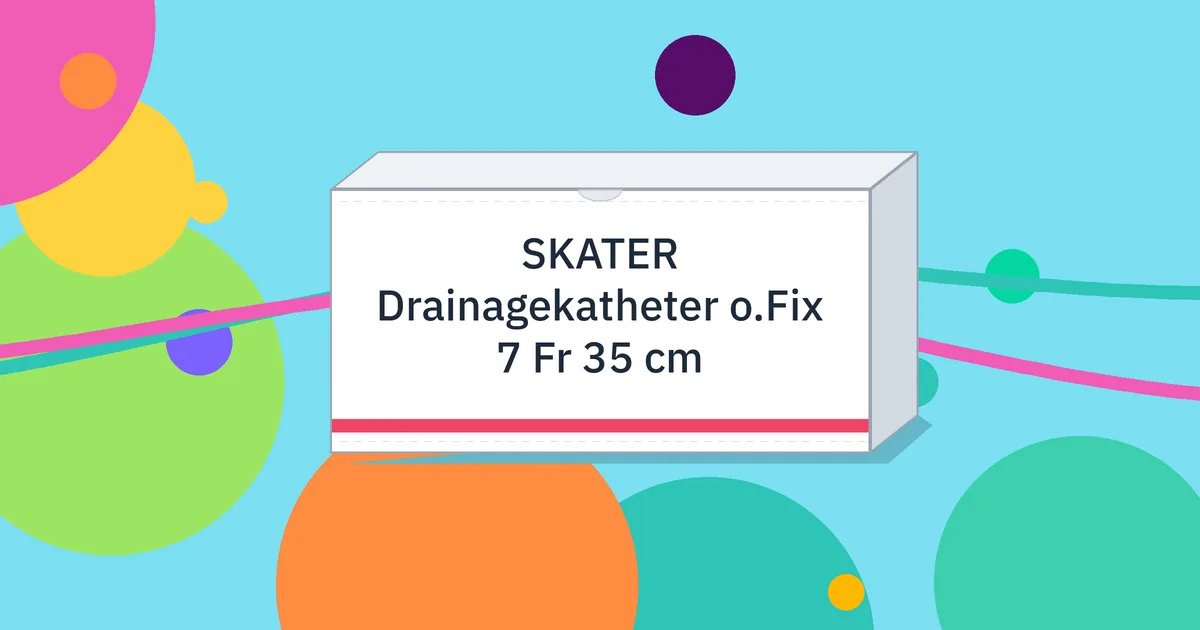 Symbolbild: Packung mit der Aufschrift SKATER Drainagekatheter o.Fix 7 Fr 35 cm (PZN 06769635) – Verfügbarkeit und Bezug in Apotheken in Frankfurt am Main
