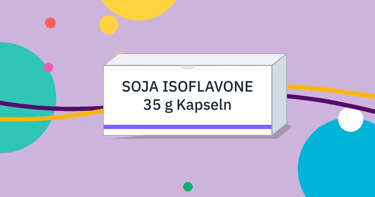 Symbolbild: Packung mit der Aufschrift SOJA ISOFLAVONE 35 g Kapseln (PZN 17147931) – Verfügbarkeit und Bezug in Apotheken in Frankfurt am Main