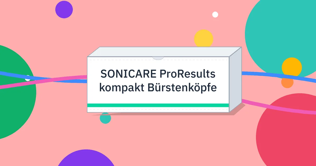 Symbolbild: Packung mit der Aufschrift SONICARE ProResults kompakt Bürstenköpfe (PZN 10214966) – Verfügbarkeit und Bezug in Apotheken in Frankfurt am Main