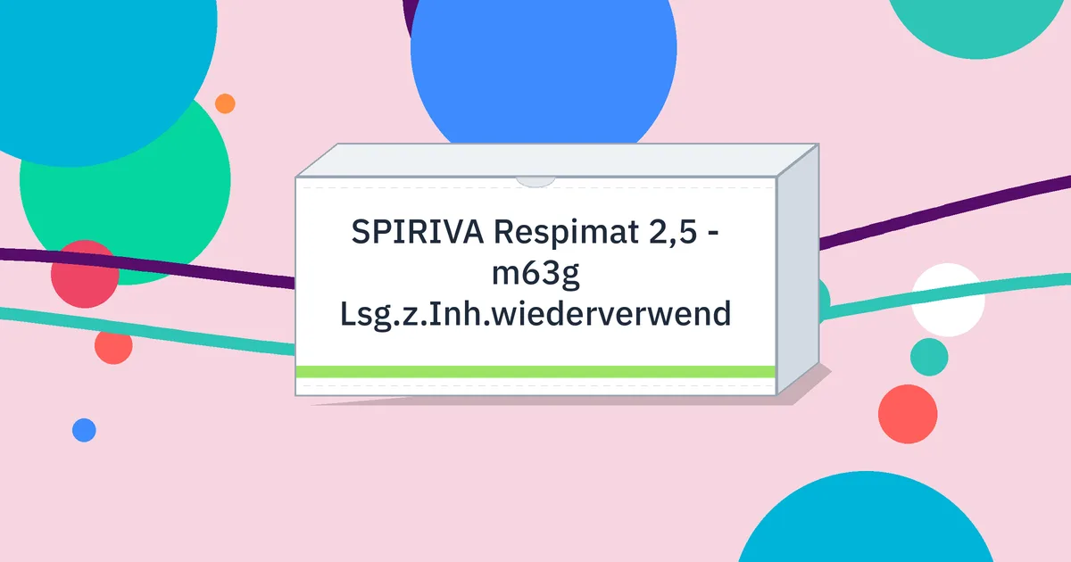 Symbolbild: Packung mit der Aufschrift SPIRIVA Respimat 2,5 -m63g Lsg.z.Inh.wiederverwend (PZN 16120812) – Verfügbarkeit und Bezug in Apotheken in Frankfurt am Main