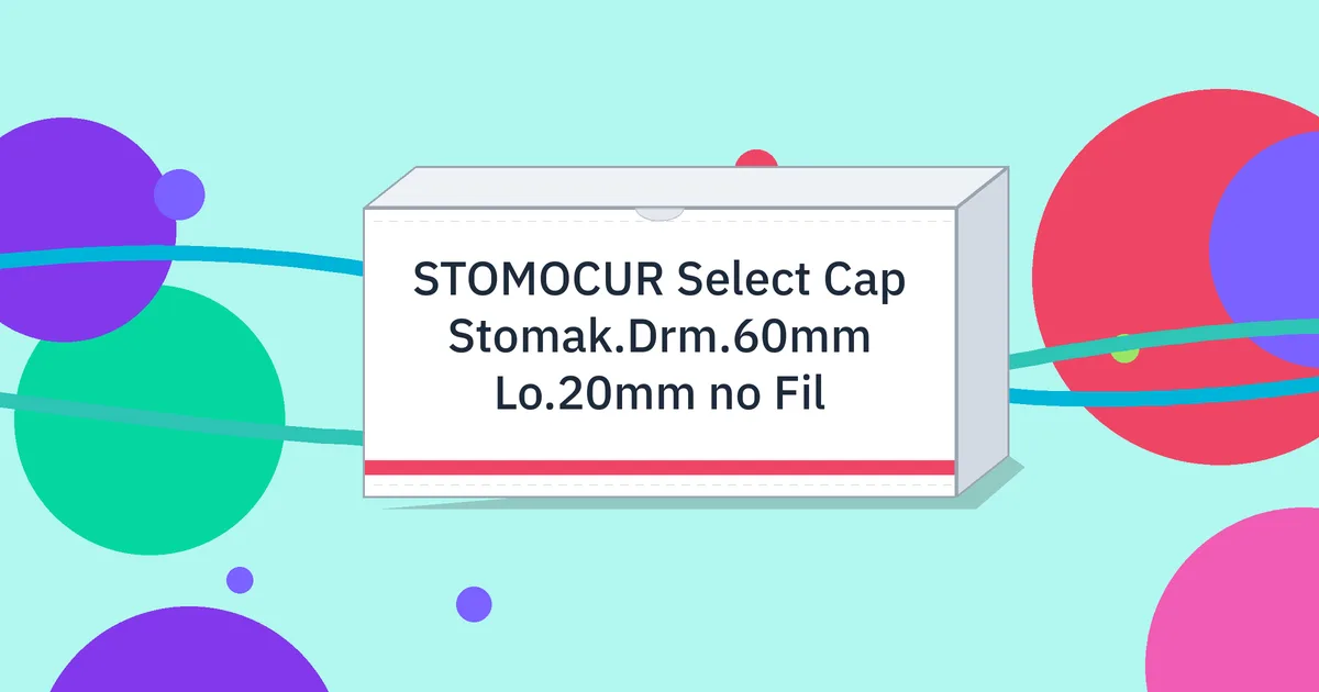 Symbolbild: Packung mit der Aufschrift STOMOCUR Select Cap Stomak.Drm.60mm Lo.20mm no Fil (PZN 18759116) – Verfügbarkeit und Bezug in Apotheken in Frankfurt am Main
