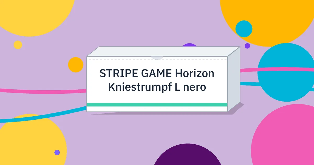 Symbolbild: Packung mit der Aufschrift STRIPE GAME Horizon Kniestrumpf L nero (PZN 20209015) – Verfügbarkeit und Bezug in Apotheken in Frankfurt am Main