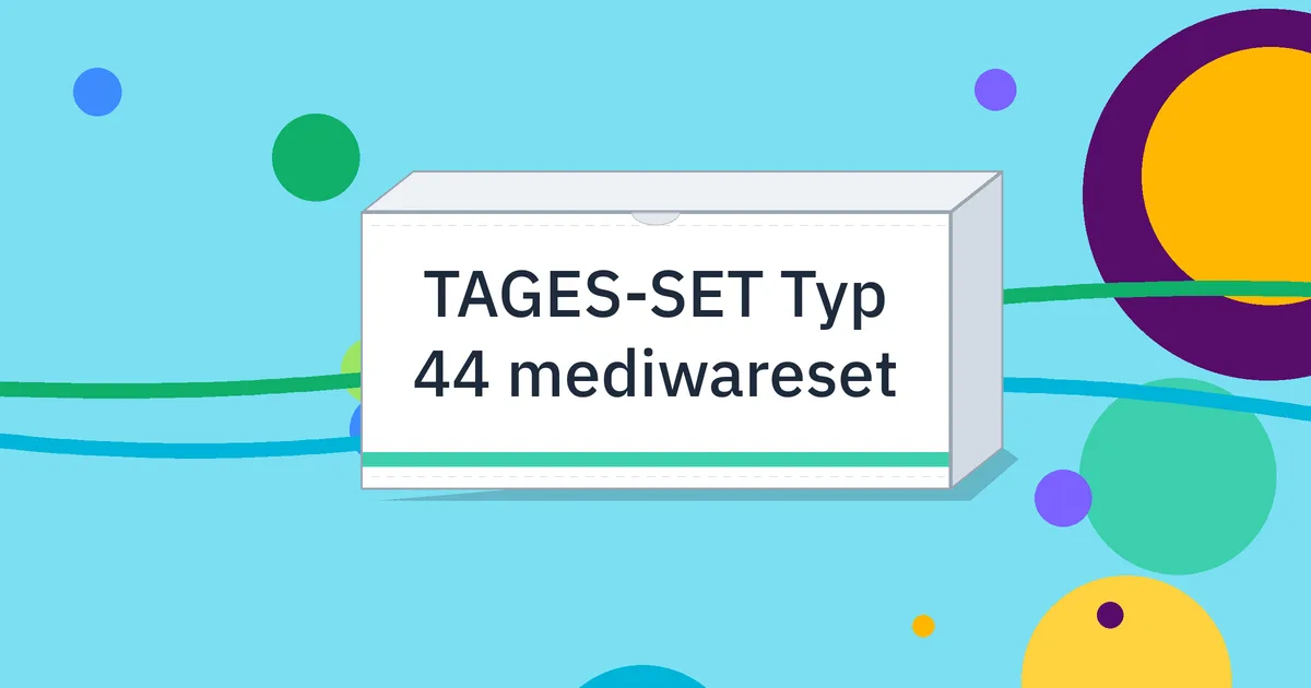 Symbolbild: Packung mit der Aufschrift TAGES-SET Typ 44 mediwareset (PZN 19548657) – Verfügbarkeit und Bezug in Apotheken in Frankfurt am Main