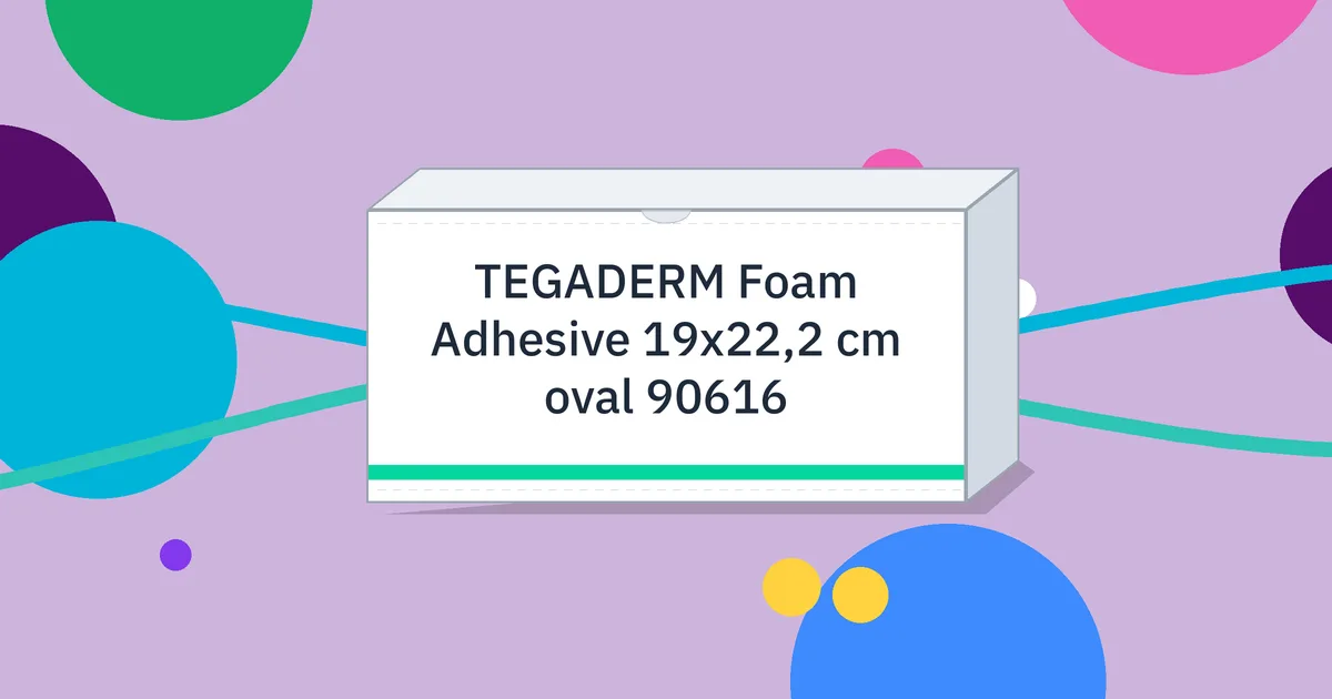 Symbolbild: Packung mit der Aufschrift TEGADERM Foam Adhesive 19x22,2 cm oval 90616 (PZN 17615616) – Verfügbarkeit und Bezug in Apotheken in Frankfurt am Main