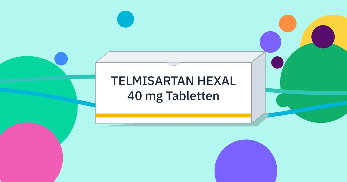 Symbolbild: Packung mit der Aufschrift TELMISARTAN HEXAL 40 mg Tabletten (PZN 08928322) – Verfügbarkeit und Bezug in Apotheken in Frankfurt am Main