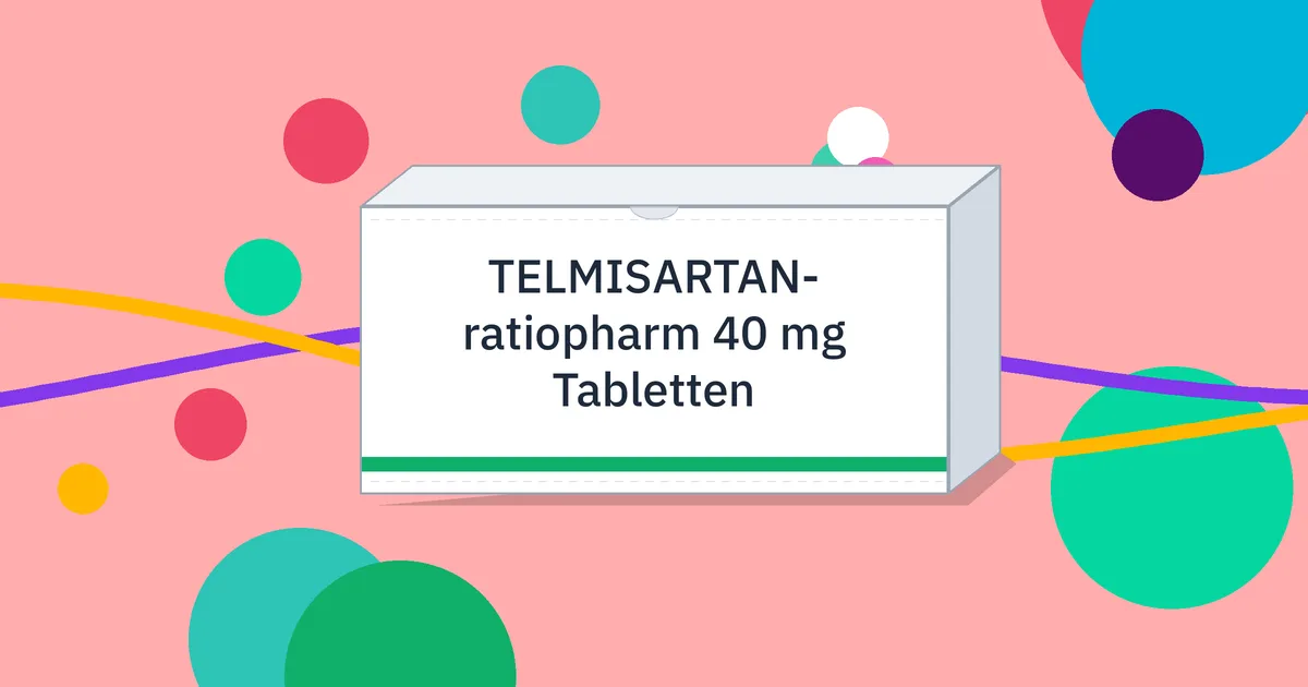 Symbolbild: Packung mit der Aufschrift TELMISARTAN-ratiopharm 40 mg Tabletten (PZN 02716889) – Verfügbarkeit und Bezug in Apotheken in Frankfurt am Main