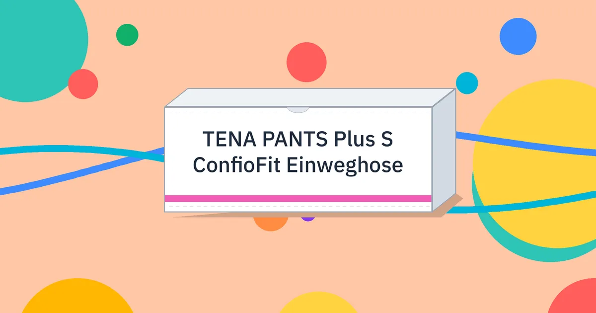 Symbolbild: Packung mit der Aufschrift TENA PANTS Plus S ConfioFit Einweghose (PZN 07515463) – Verfügbarkeit und Bezug in Apotheken in Frankfurt am Main