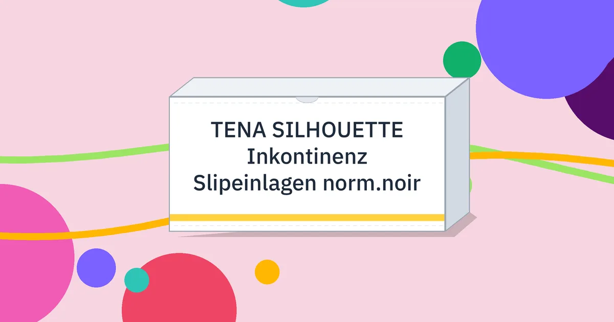 Symbolbild: Packung mit der Aufschrift TENA SILHOUETTE Inkontinenz Slipeinlagen norm.noir (PZN 15896953) – Verfügbarkeit und Bezug in Apotheken in Frankfurt am Main