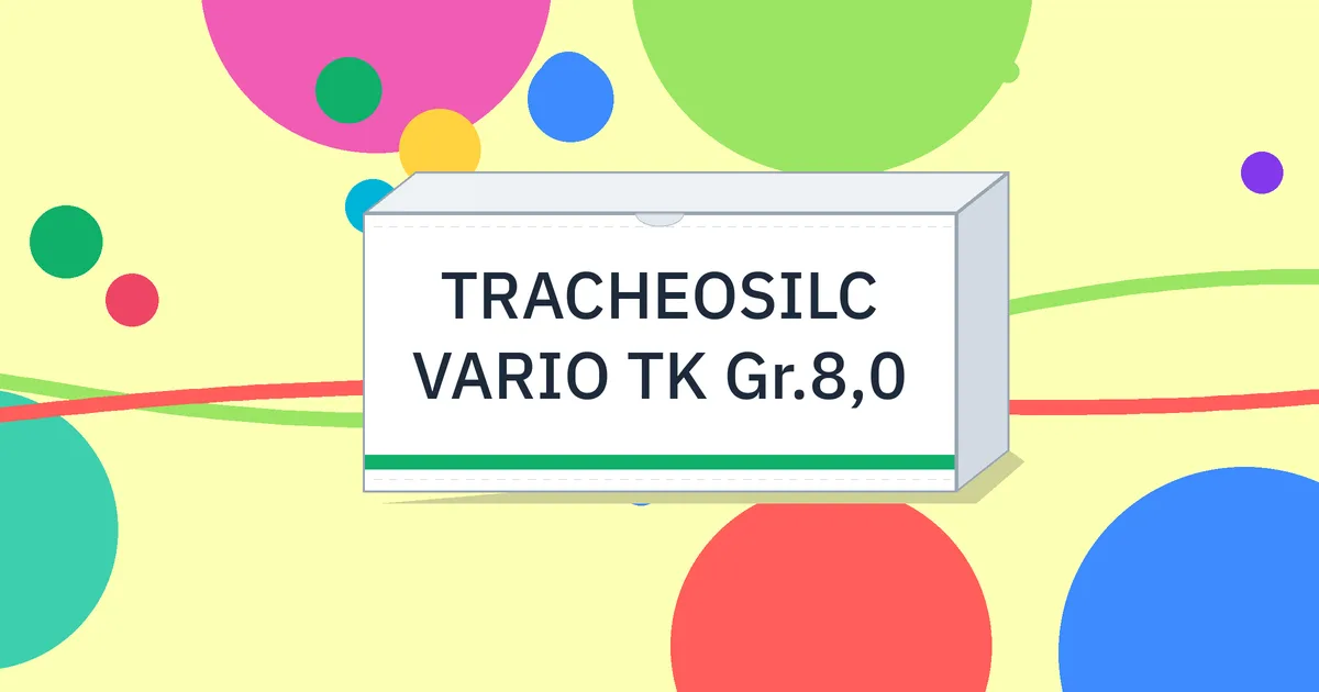 Symbolbild: Packung mit der Aufschrift TRACHEOSILC VARIO TK Gr.8,0 (PZN 14348362) – Verfügbarkeit und Bezug in Apotheken in Frankfurt am Main
