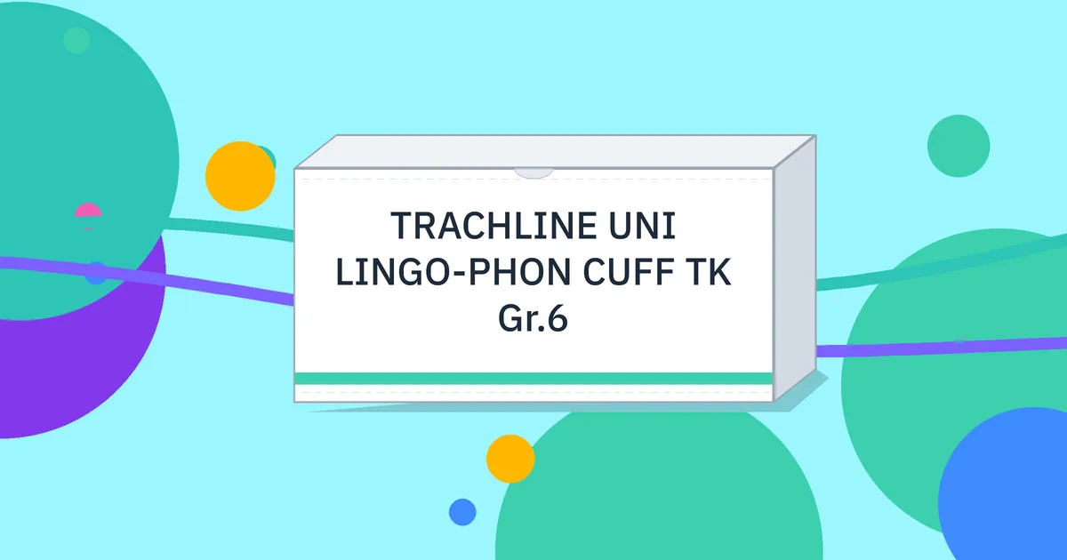 Symbolbild: Packung mit der Aufschrift TRACHLINE UNI LINGO-PHON CUFF TK Gr.6 (PZN 17156249) – Verfügbarkeit und Bezug in Apotheken in Frankfurt am Main