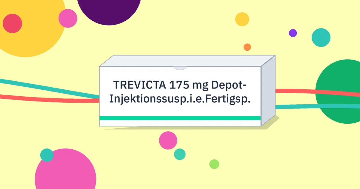Symbolbild: Packung mit der Aufschrift TREVICTA 175 mg Depot-Injektionssusp.i.e.Fertigsp. (PZN 12733587) – Verfügbarkeit und Bezug in Apotheken in Frankfurt am Main