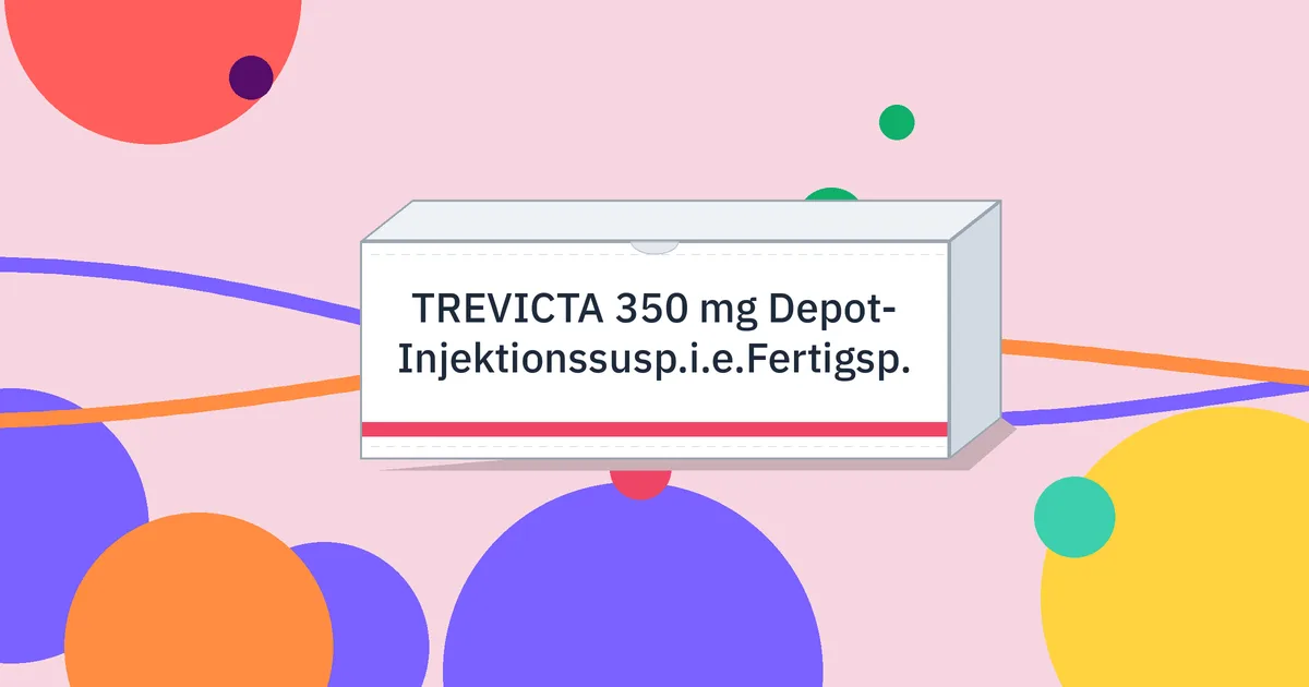 Symbolbild: Packung mit der Aufschrift TREVICTA 350 mg Depot-Injektionssusp.i.e.Fertigsp. (PZN 12700027) – Verfügbarkeit und Bezug in Apotheken in Frankfurt am Main