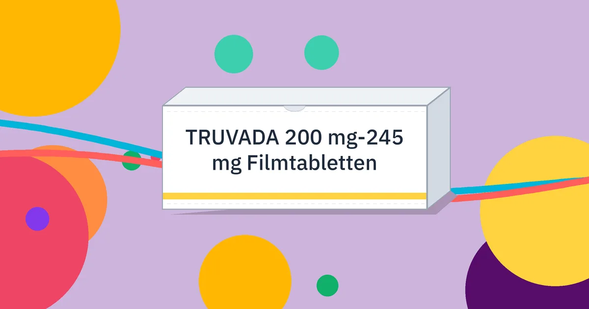 Symbolbild: Packung mit der Aufschrift TRUVADA 200 mg-245 mg Filmtabletten (PZN 16151356) – Verfügbarkeit und Bezug in Apotheken in Frankfurt am Main