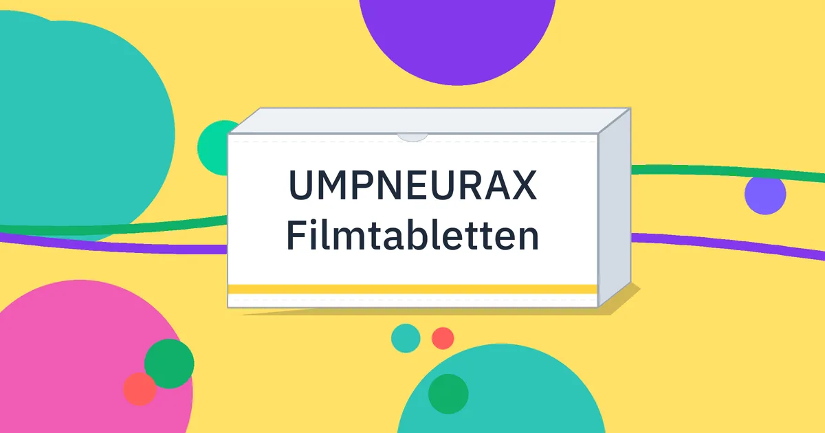 Symbolbild: Packung mit der Aufschrift UMPNEURAX Filmtabletten (PZN 16138249) – Verfügbarkeit und Bezug in Apotheken in Frankfurt am Main