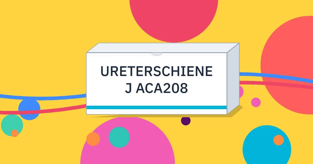 Symbolbild: Packung mit der Aufschrift URETERSCHIENE J ACA208 (PZN 00154252) – Verfügbarkeit und Bezug in Apotheken in Frankfurt am Main