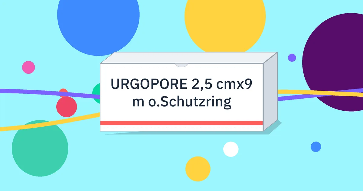 Symbolbild: Packung mit der Aufschrift URGOPORE 2,5 cmx9 m o.Schutzring (PZN 00299921) – Verfügbarkeit und Bezug in Apotheken in Frankfurt am Main