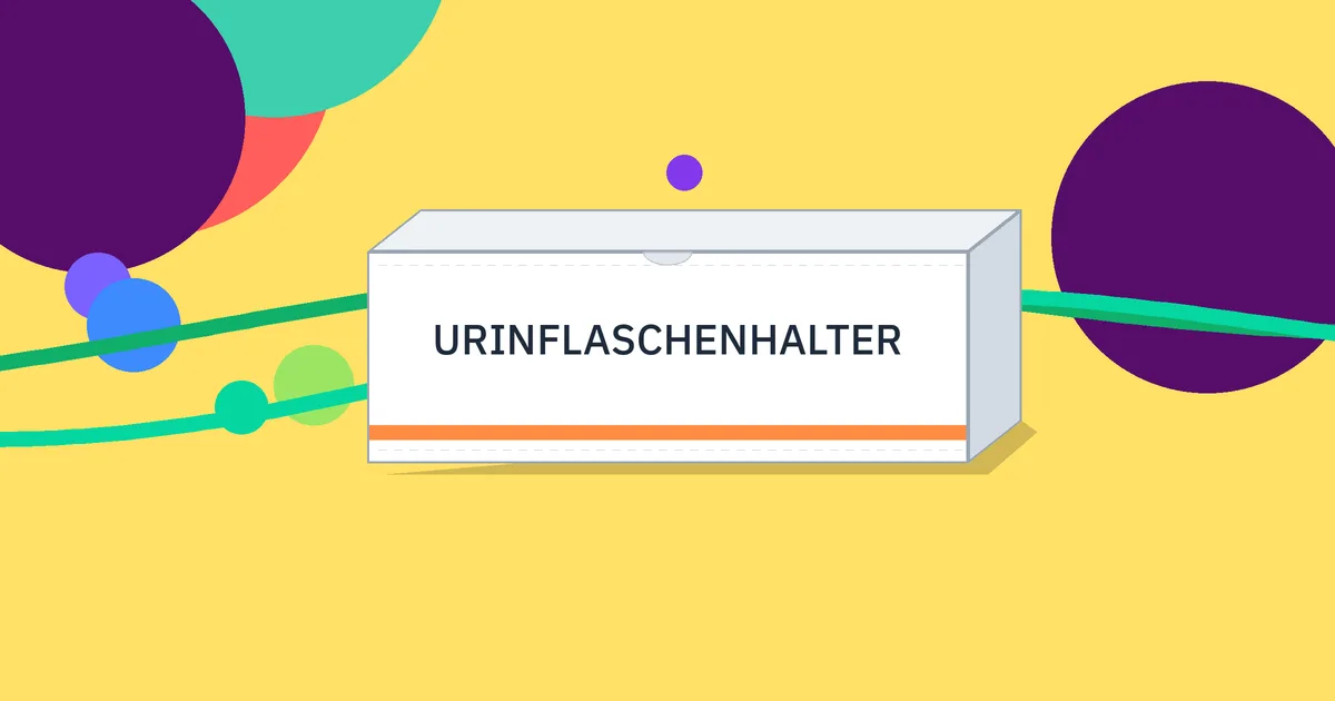 Symbolbild: Packung mit der Aufschrift URINFLASCHENHALTER (PZN 09205494) – Verfügbarkeit und Bezug in Apotheken in Frankfurt am Main