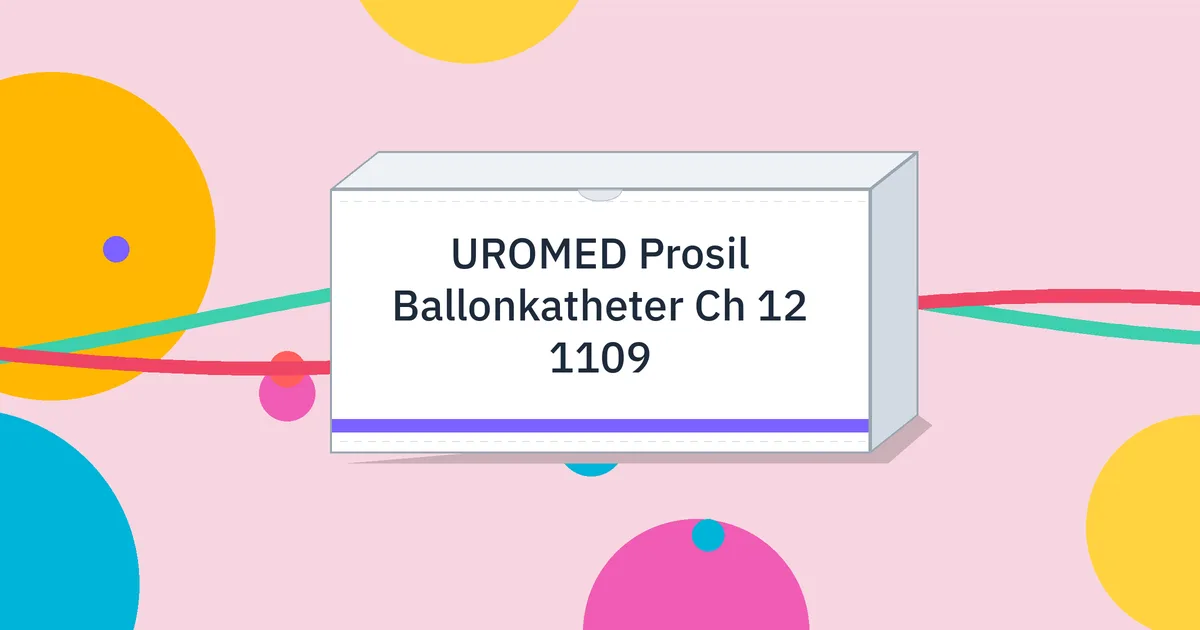 Symbolbild: Packung mit der Aufschrift UROMED Prosil Ballonkatheter Ch 12 1109 (PZN 05355995) – Verfügbarkeit und Bezug in Apotheken in Frankfurt am Main