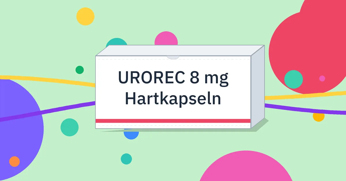 Symbolbild: Packung mit der Aufschrift UROREC 8 mg Hartkapseln (PZN 19275018) – Verfügbarkeit und Bezug in Apotheken in Frankfurt am Main