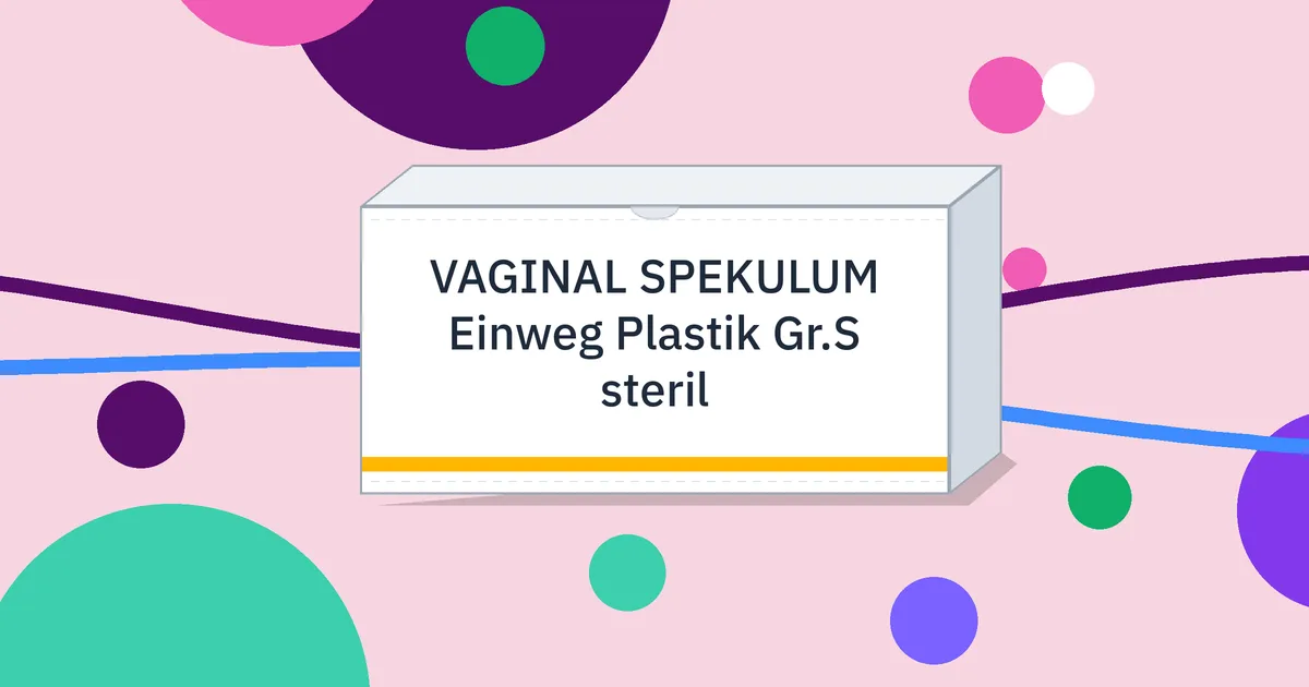 Symbolbild: Packung mit der Aufschrift VAGINAL SPEKULUM Einweg Plastik Gr.S steril (PZN 09108093) – Verfügbarkeit und Bezug in Apotheken in Frankfurt am Main