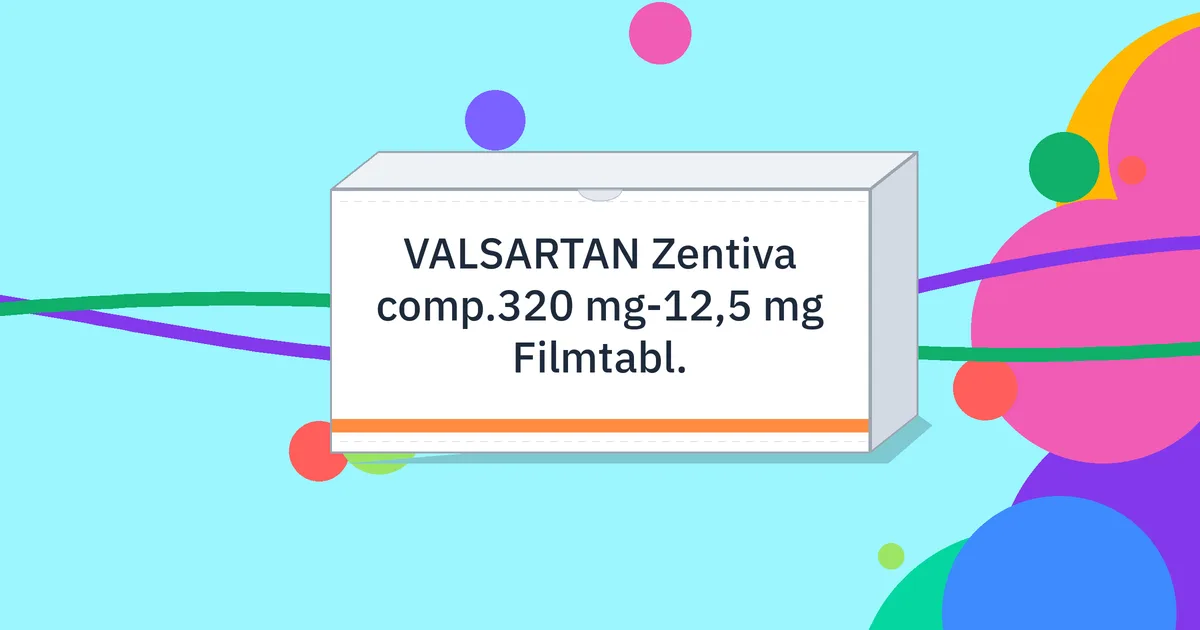 Symbolbild: Packung mit der Aufschrift VALSARTAN Zentiva comp.320 mg-12,5 mg Filmtabl. (PZN 09123684) – Verfügbarkeit und Bezug in Apotheken in Frankfurt am Main