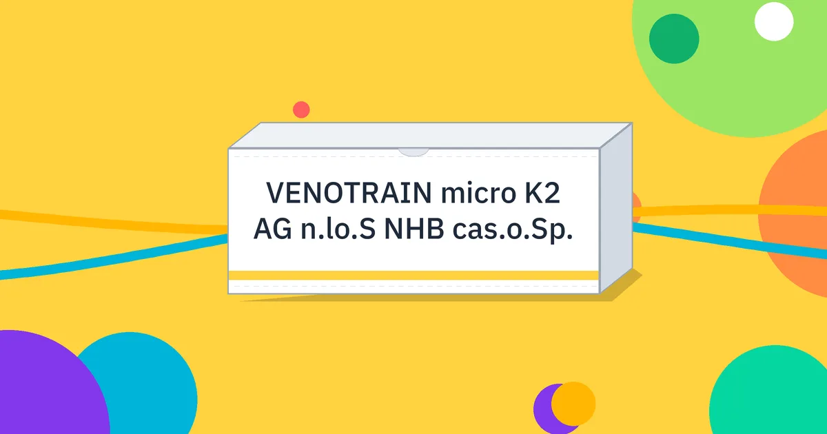 Symbolbild: Packung mit der Aufschrift VENOTRAIN micro K2 AG n.lo.S NHB cas.o.Sp. (PZN 20761020) – Verfügbarkeit und Bezug in Apotheken in Frankfurt am Main