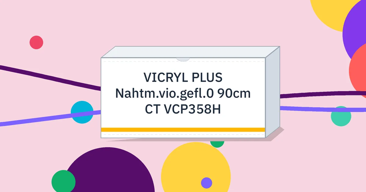 Symbolbild: Packung mit der Aufschrift VICRYL PLUS Nahtm.vio.gefl.0 90cm CT VCP358H (PZN 16393651) – Verfügbarkeit und Bezug in Apotheken in Frankfurt am Main
