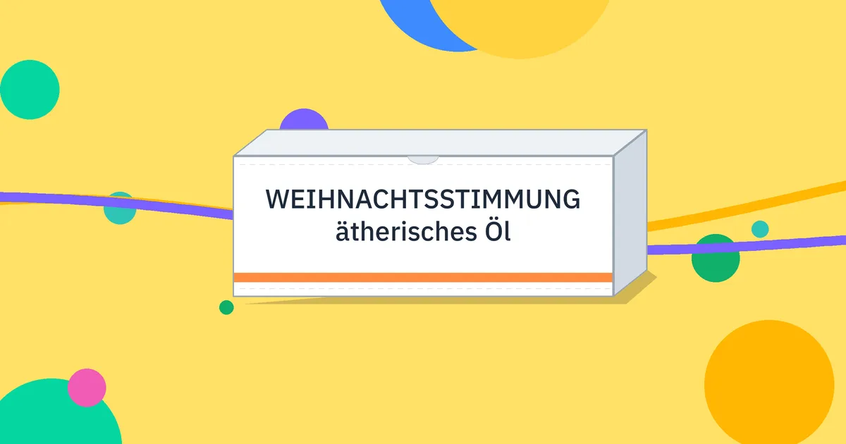 Symbolbild: Packung mit der Aufschrift WEIHNACHTSSTIMMUNG ätherisches Öl (PZN 01501313) – Verfügbarkeit und Bezug in Apotheken in Frankfurt am Main