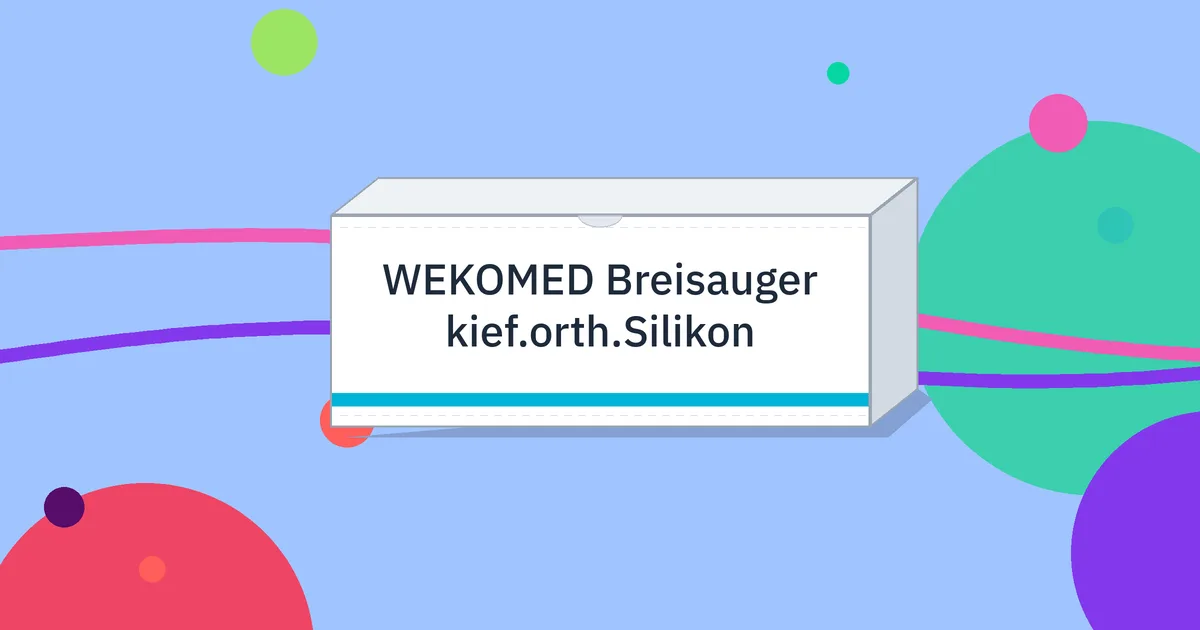 Symbolbild: Packung mit der Aufschrift WEKOMED Breisauger kief.orth.Silikon (PZN 03322230) – Verfügbarkeit und Bezug in Apotheken in Frankfurt am Main