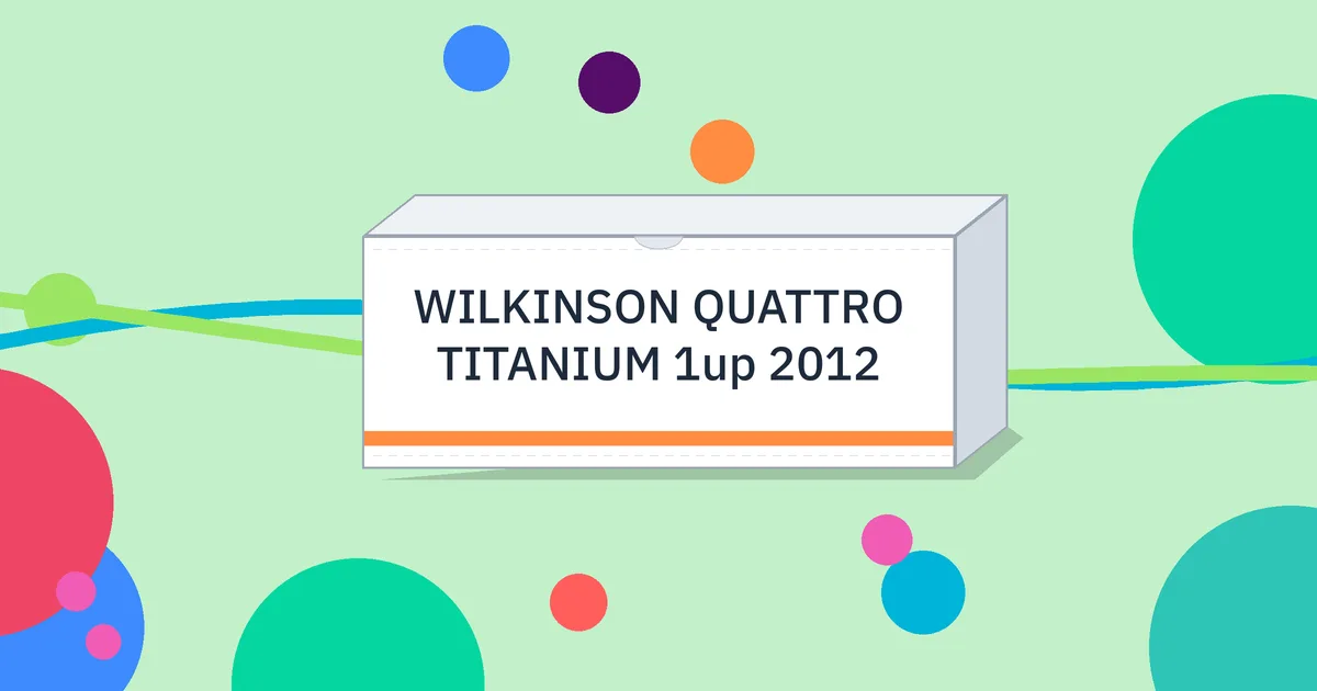 Symbolbild: Packung mit der Aufschrift WILKINSON QUATTRO TITANIUM 1up 2012 (PZN 01262038) – Verfügbarkeit und Bezug in Apotheken in Frankfurt am Main