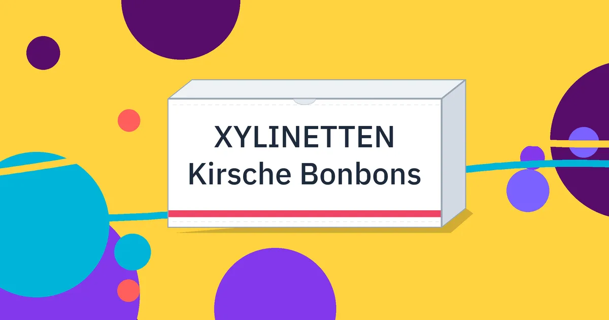 Symbolbild: Packung mit der Aufschrift XYLINETTEN Kirsche Bonbons (PZN 10258722) – Verfügbarkeit und Bezug in Apotheken in Frankfurt am Main
