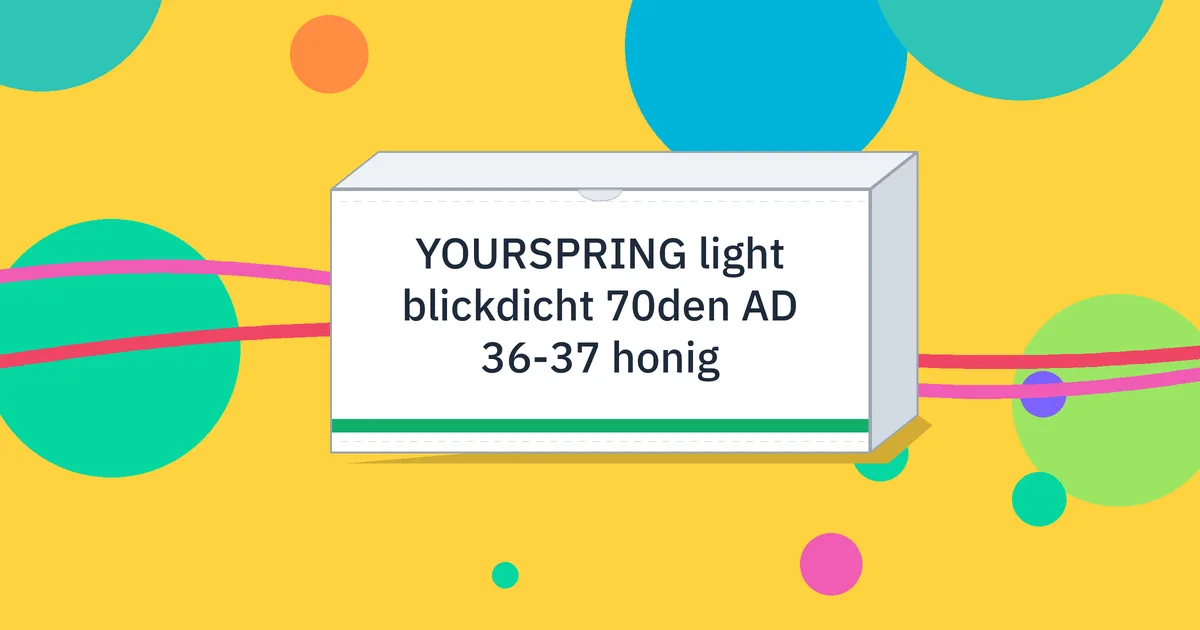 Symbolbild: Packung mit der Aufschrift YOURSPRING light blickdicht 70den AD 36-37 honig (PZN 18056633) – Verfügbarkeit und Bezug in Apotheken in Frankfurt am Main