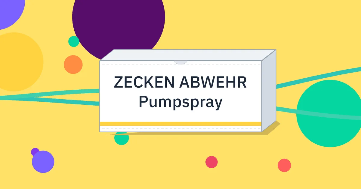 Symbolbild: Packung mit der Aufschrift ZECKEN ABWEHR Pumpspray (PZN 00430350) – Verfügbarkeit und Bezug in Apotheken in Frankfurt am Main
