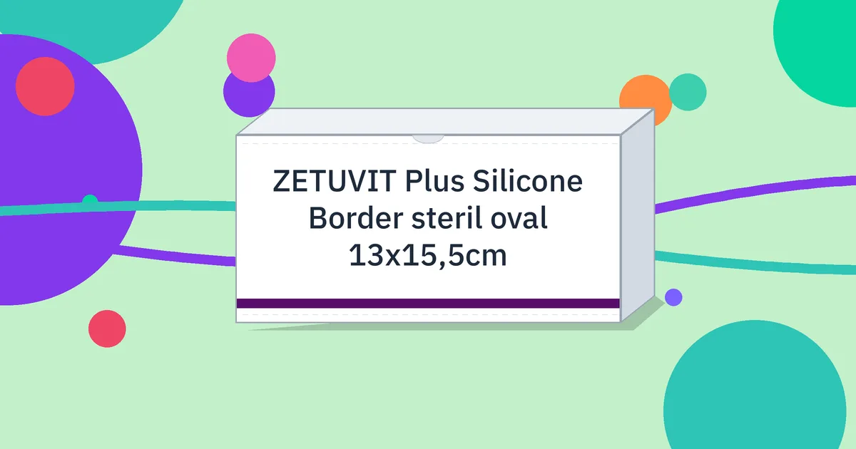 Symbolbild: Packung mit der Aufschrift ZETUVIT Plus Silicone Border steril oval 13x15,5cm (PZN 20602617) – Verfügbarkeit und Bezug in Apotheken in Frankfurt am Main
