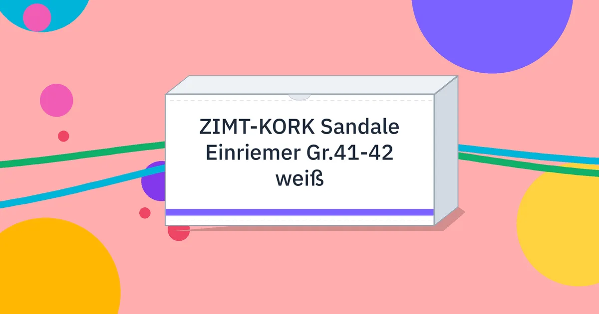 Symbolbild: Packung mit der Aufschrift ZIMT-KORK Sandale Einriemer Gr.41-42 weiß (PZN 18390817) – Verfügbarkeit und Bezug in Apotheken in Frankfurt am Main