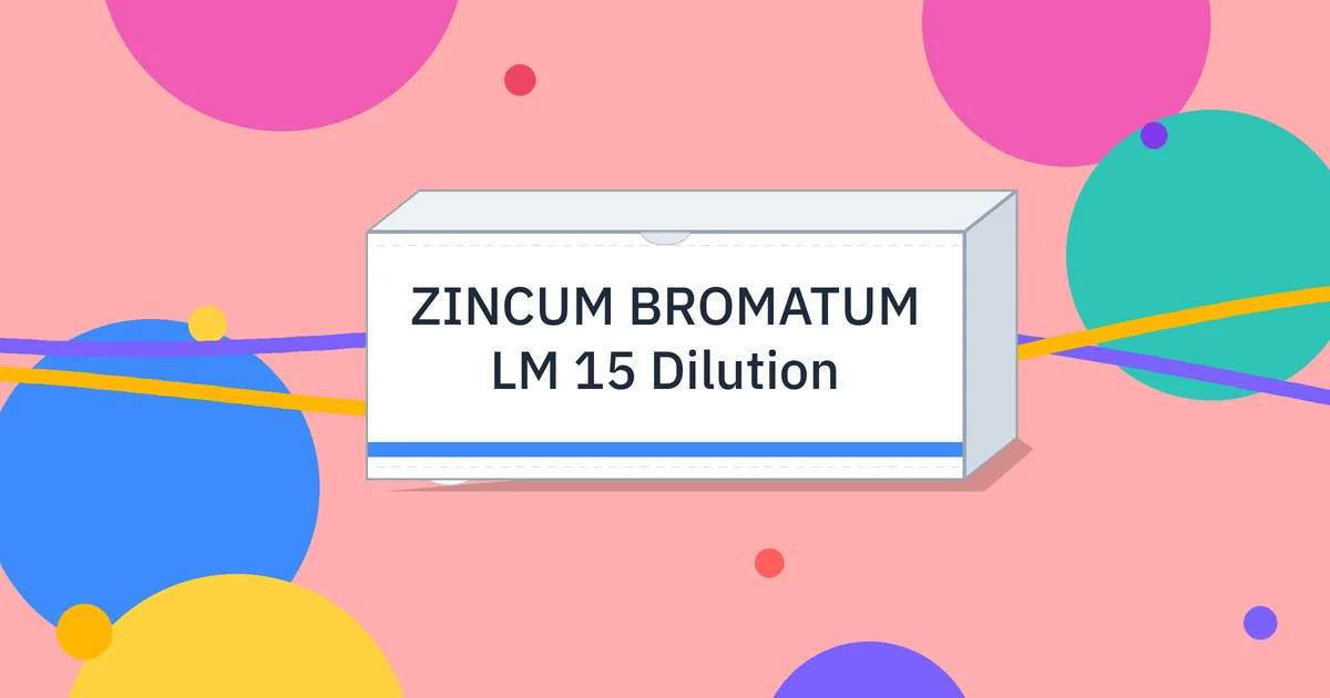 Symbolbild: Packung mit der Aufschrift ZINCUM BROMATUM LM 15 Dilution (PZN 13291453) – Verfügbarkeit und Bezug in Apotheken in Frankfurt am Main