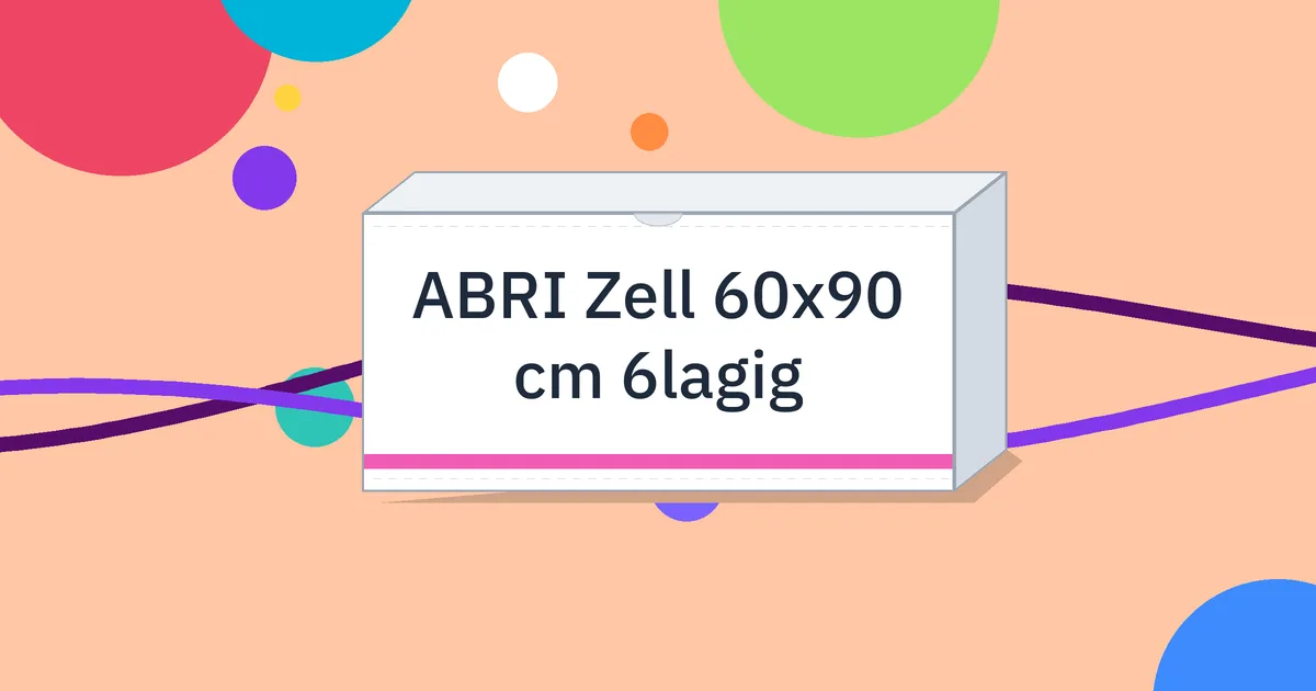 Symbolbild: Packung mit der Aufschrift ABRI Zell 60x90 cm 6lagig (PZN 06471373) – Verfügbarkeit und Bezug in Apotheken in Frankfurt am Main